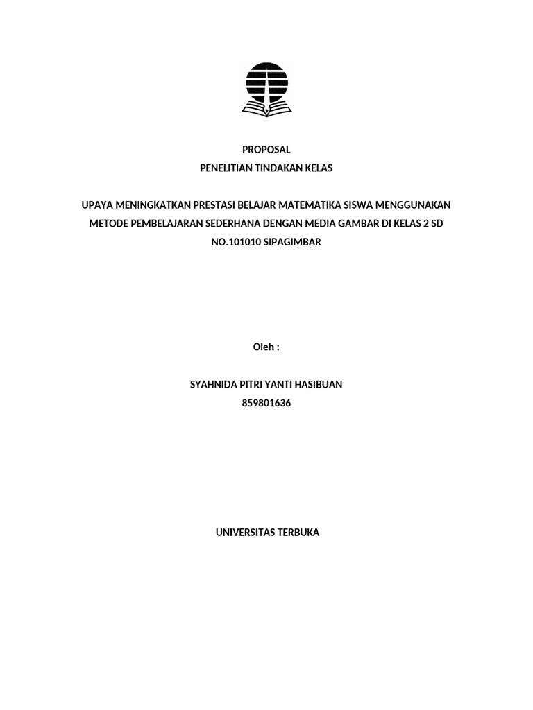 Contoh Proposal PTK | PDF