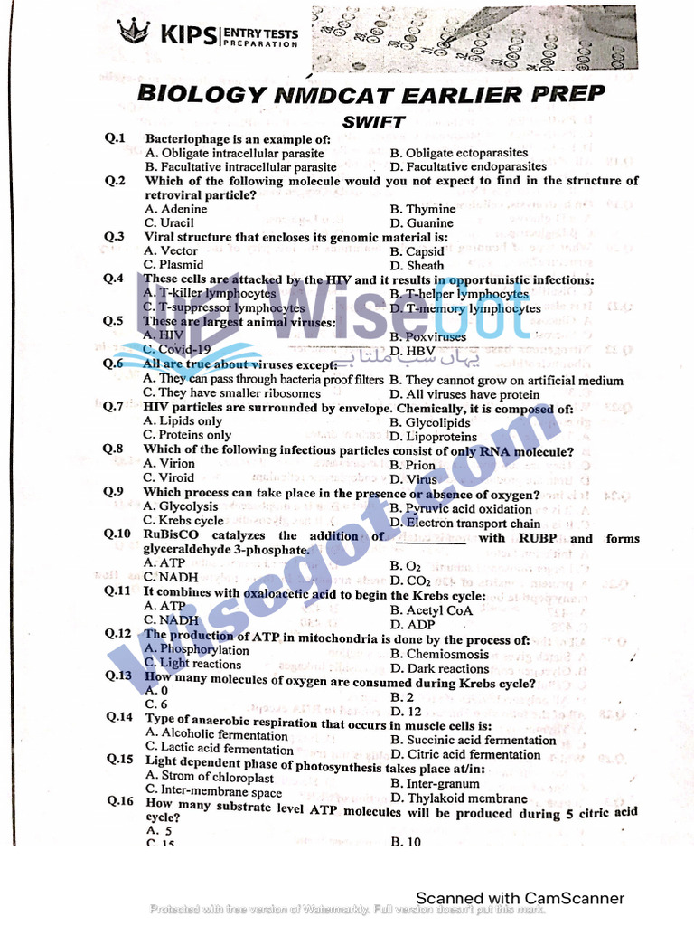 Bio Swift Test 1 | PDF