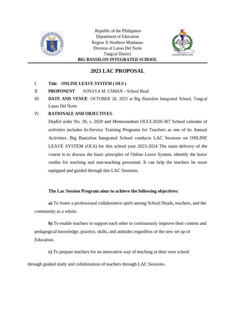 2023 LAC PROPOSALbigba | PDF