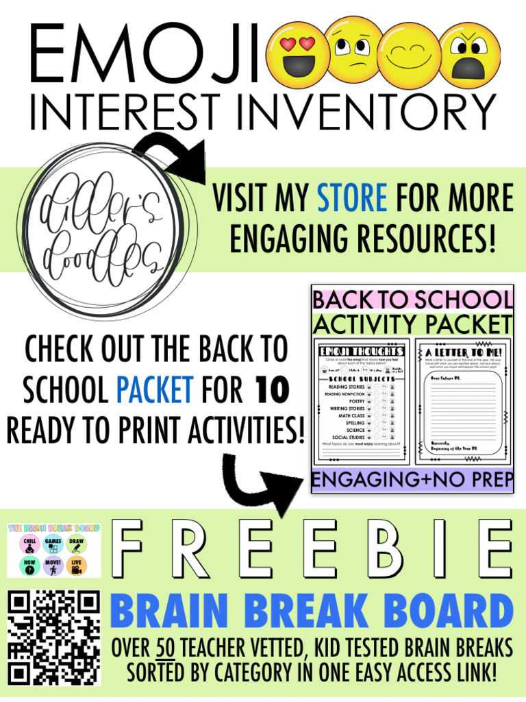 Interest Inventory: Visit My For More Engaging Resources! | PDF