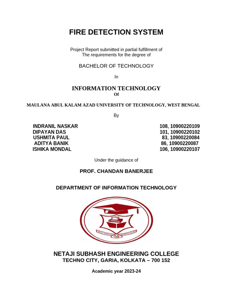 Format BTech IT Project Final Report 2024 | PDF