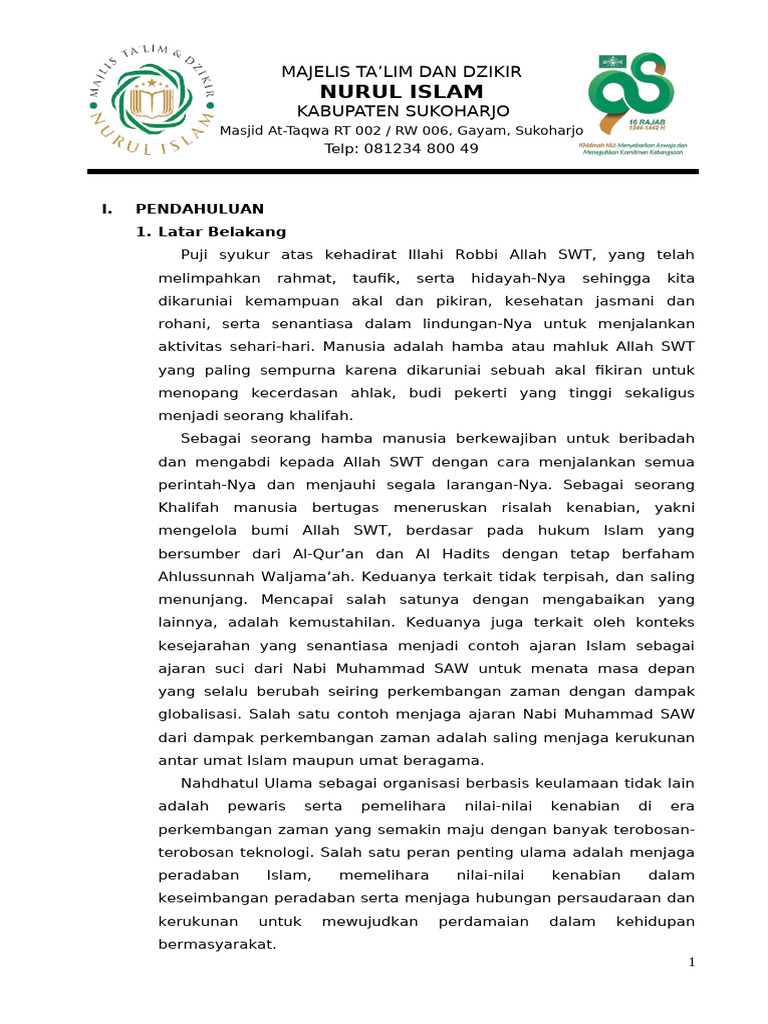 Proposal NURUL ISLAM | PDF
