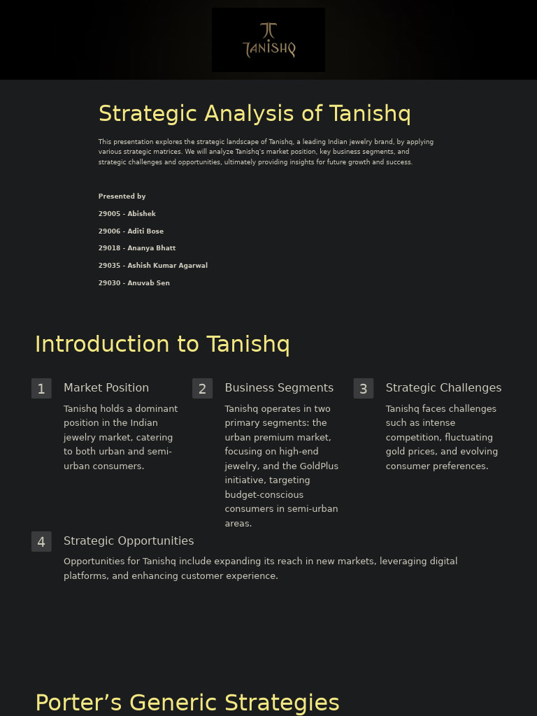 Tanishq BS Case Study | PDF