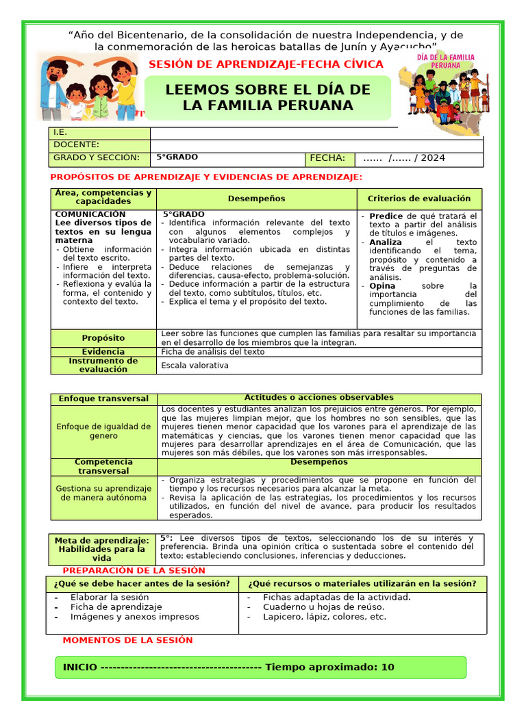 Ses-Fecha Cívica-Día de La Familia Peruana-Jezabel Camargo-Contacto-914 ...