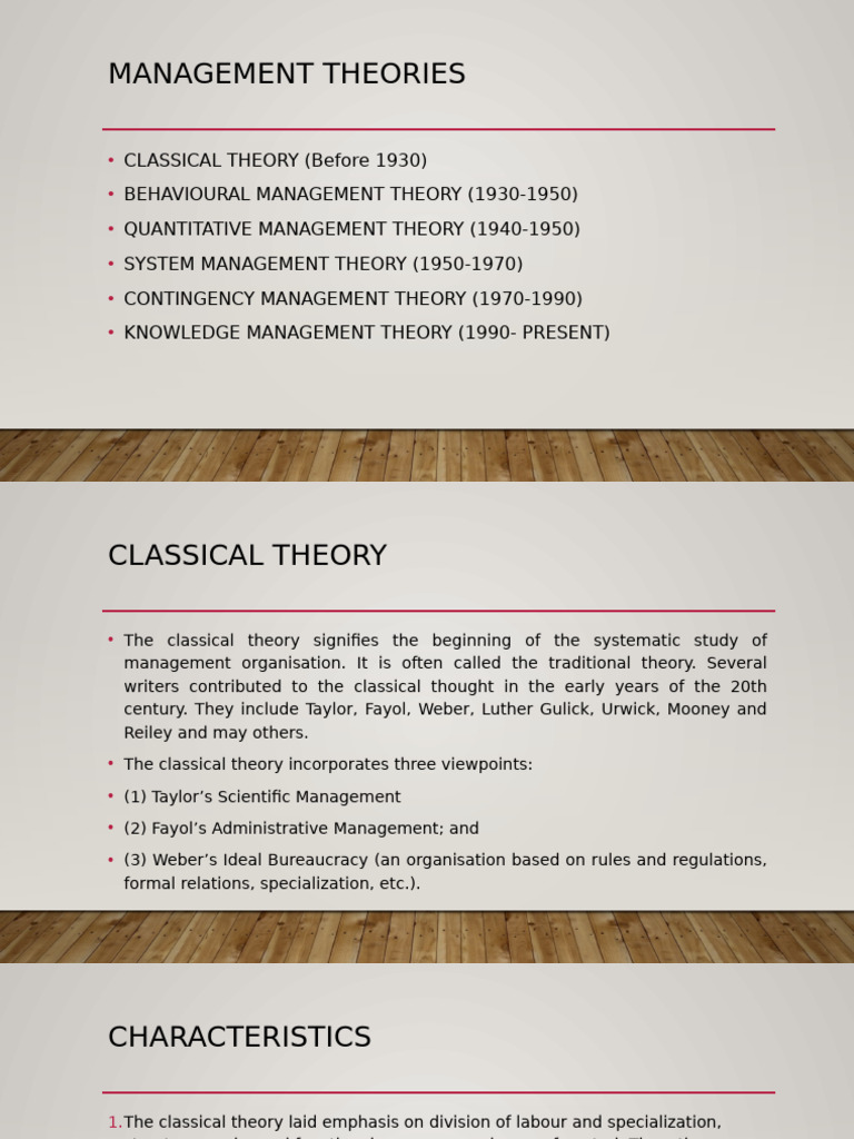 Management theories | PDF