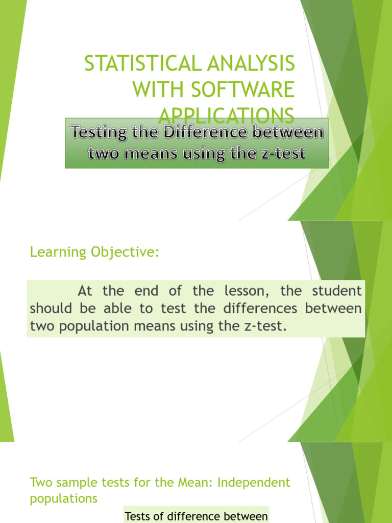 Module 4A Two Sample Z-Test For Independent Groups | PDF