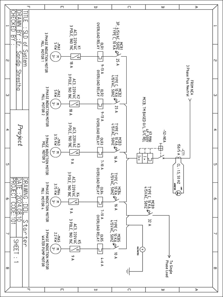 Electrical Drafting and Selection calculation | PDF