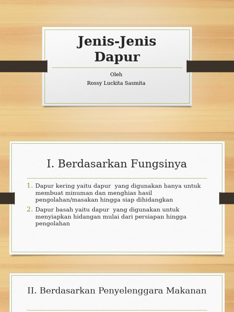 Materi Jenis-Jenis Dapur | PDF