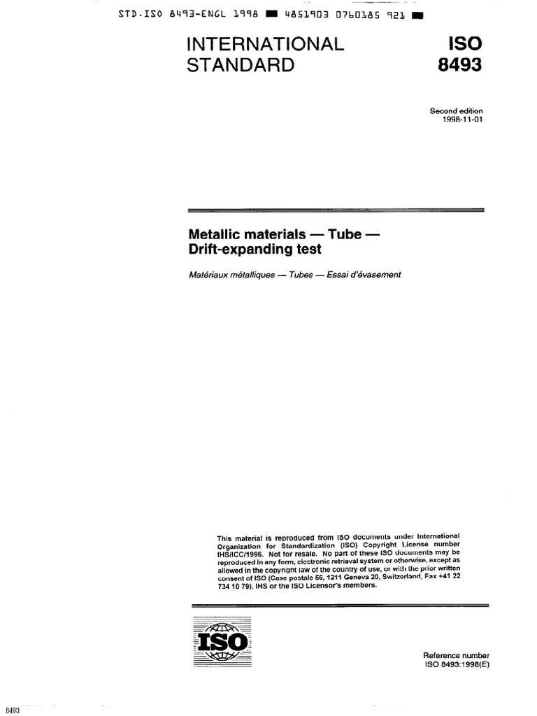 Iso 8493 1998 | PDF