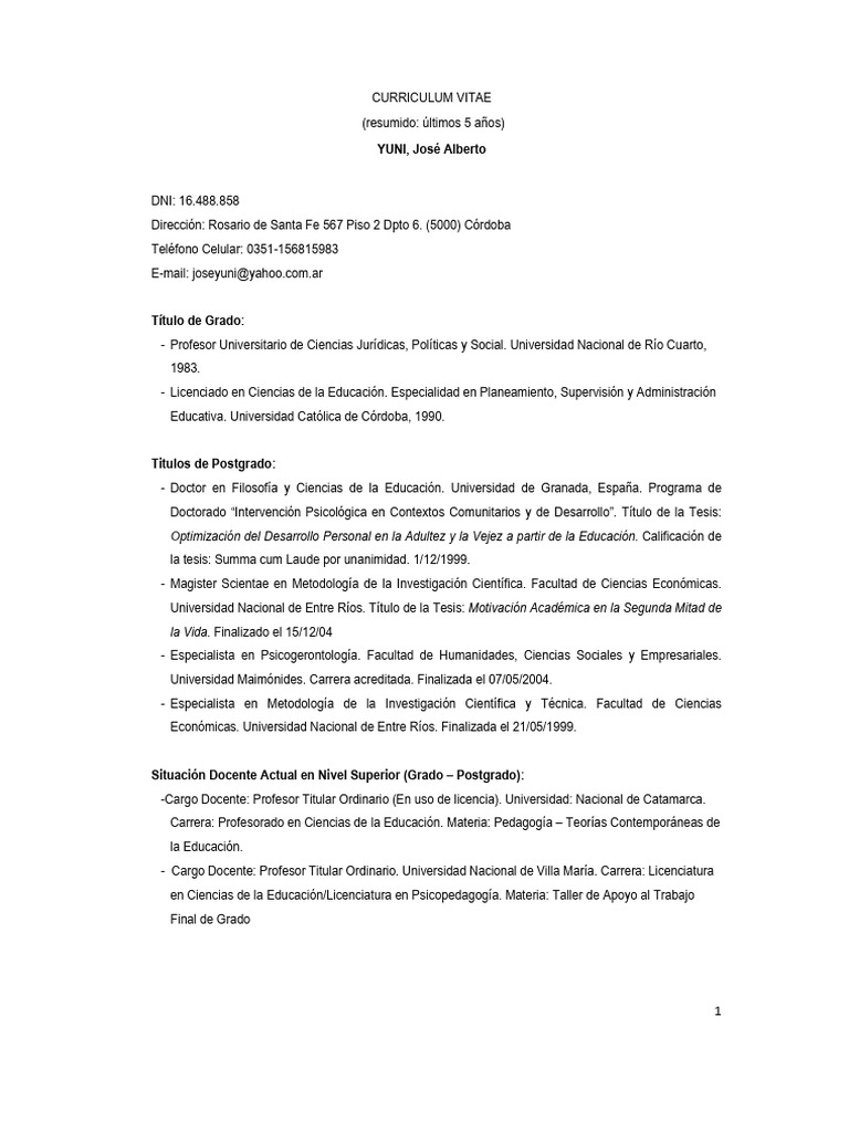 Posgrado Metodologia Investigacion Yuni 2018 CV | PDF