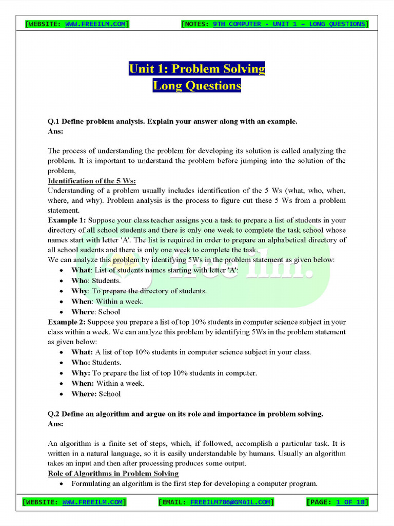 9th Comp CH 1 LQ | PDF