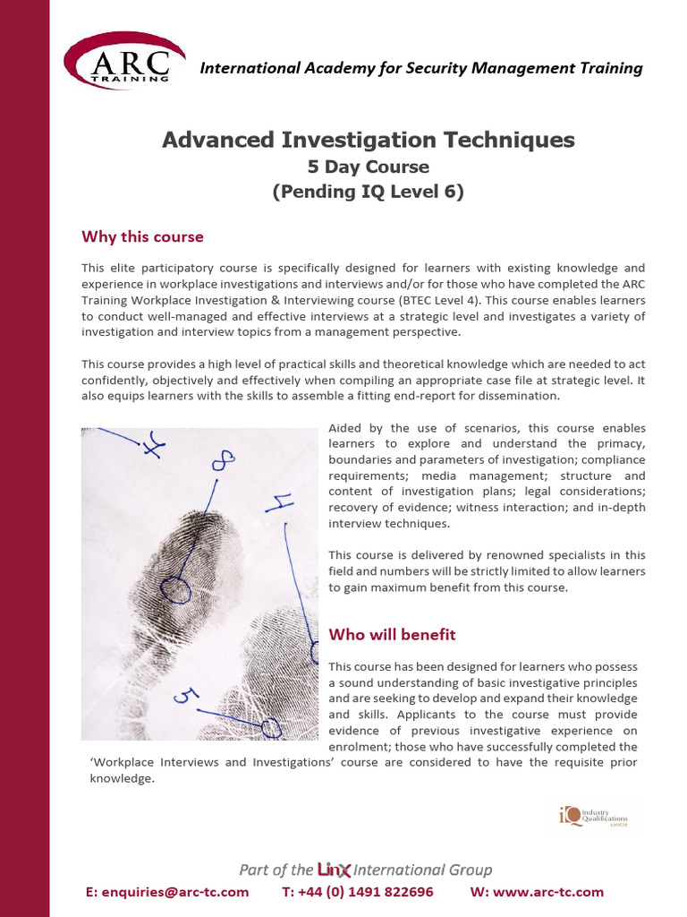 Advanced Investigation Techniques | PDF