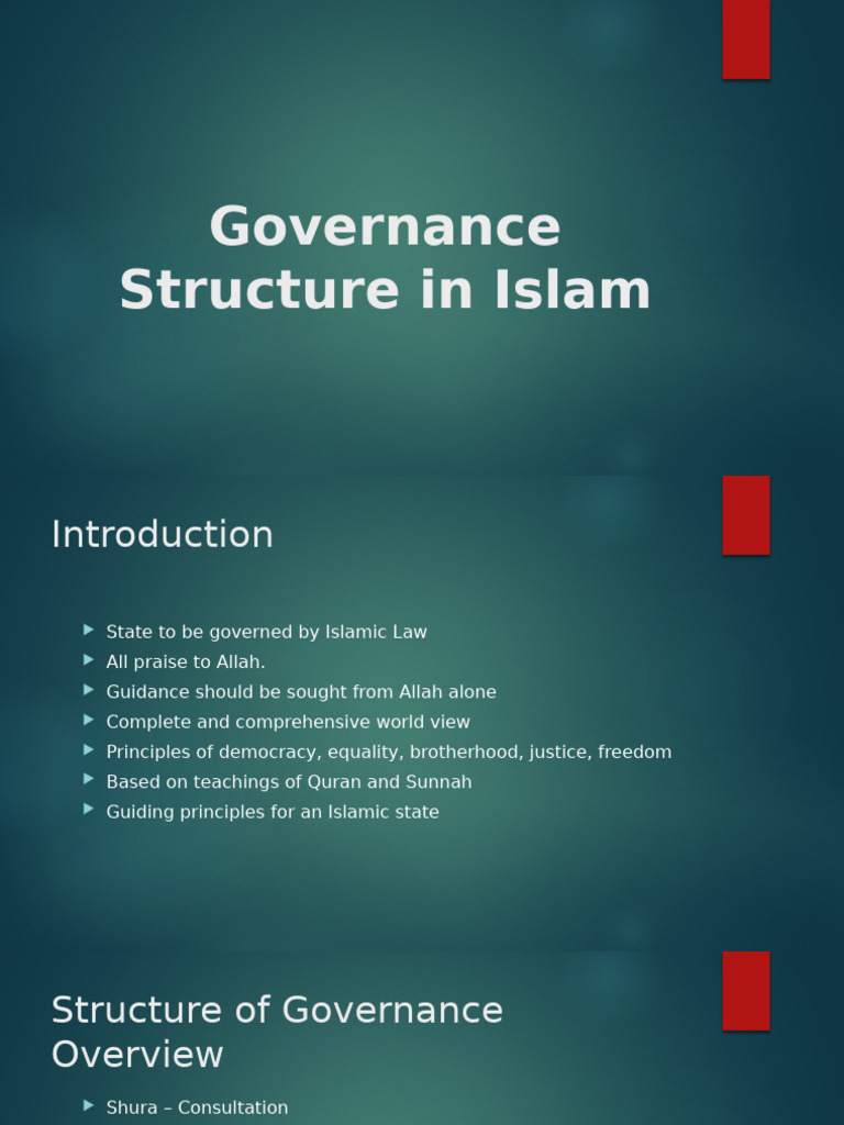 Lec 4 Governance Structure in Islam, Process of Ijma and Qiyas ...