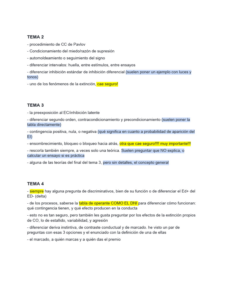 CONCEPTOS BASICOS EXAMEN APRENDIZAJE | PDF