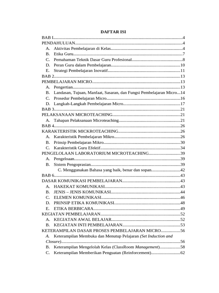Draft Buku Microteaching | PDF
