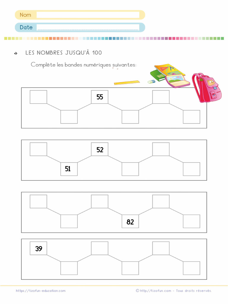 1.les Nombres Jusqu A 100 01 vb14b | PDF