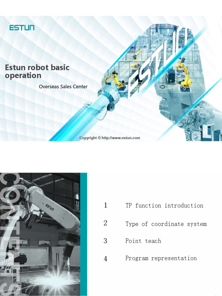 5.estun Robot Basic Operation Training | PDF