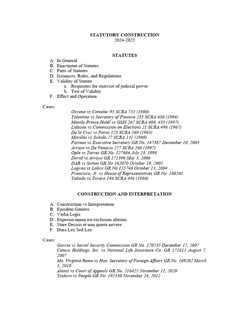StatCon Syllabus | PDF