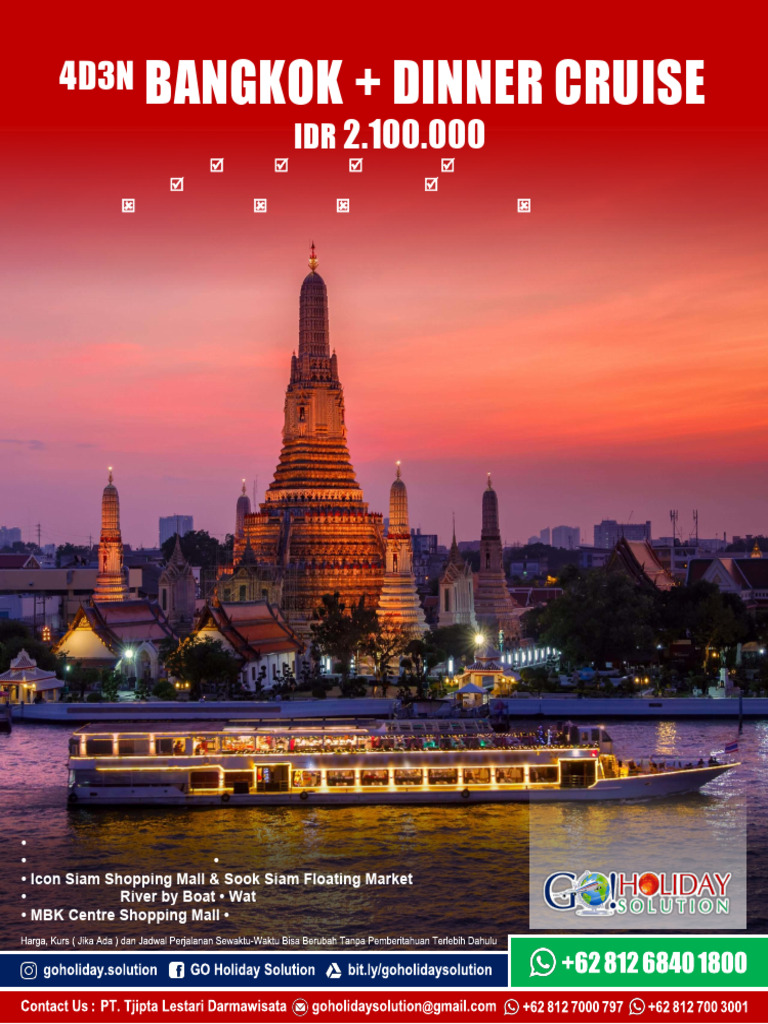 SIC-FMP #2 4D3N Bangkok + Dinner Cruise | PDF | Retail Buildings