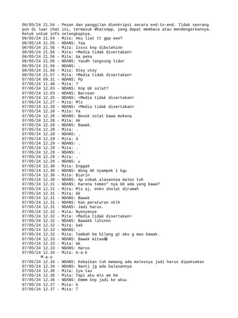 Chat WhatsApp Dengan Mita | PDF