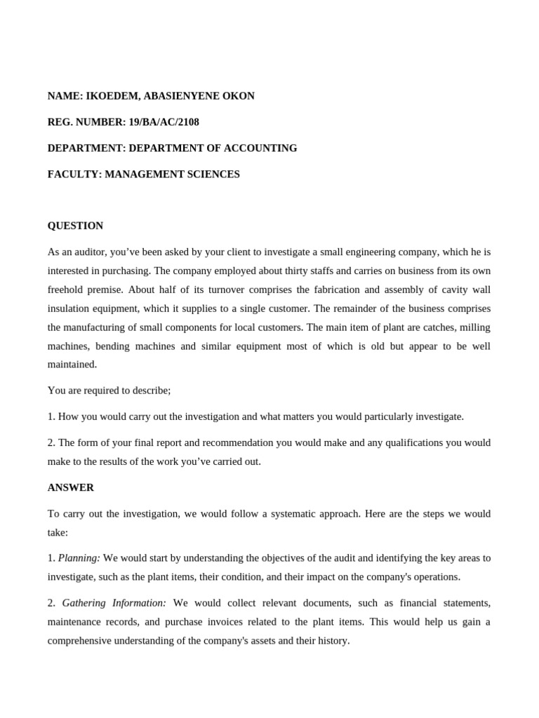 Audit 7 | PDF
