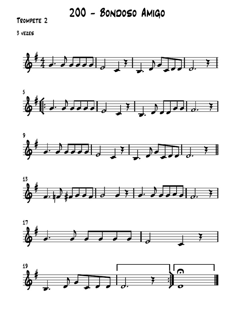 200 - Bondoso Amigo - Trompete 2 | PDF