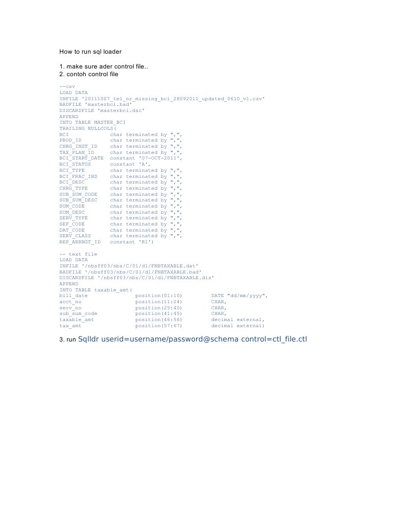 SQL Loader Guide for CSV & Text Files | PDF