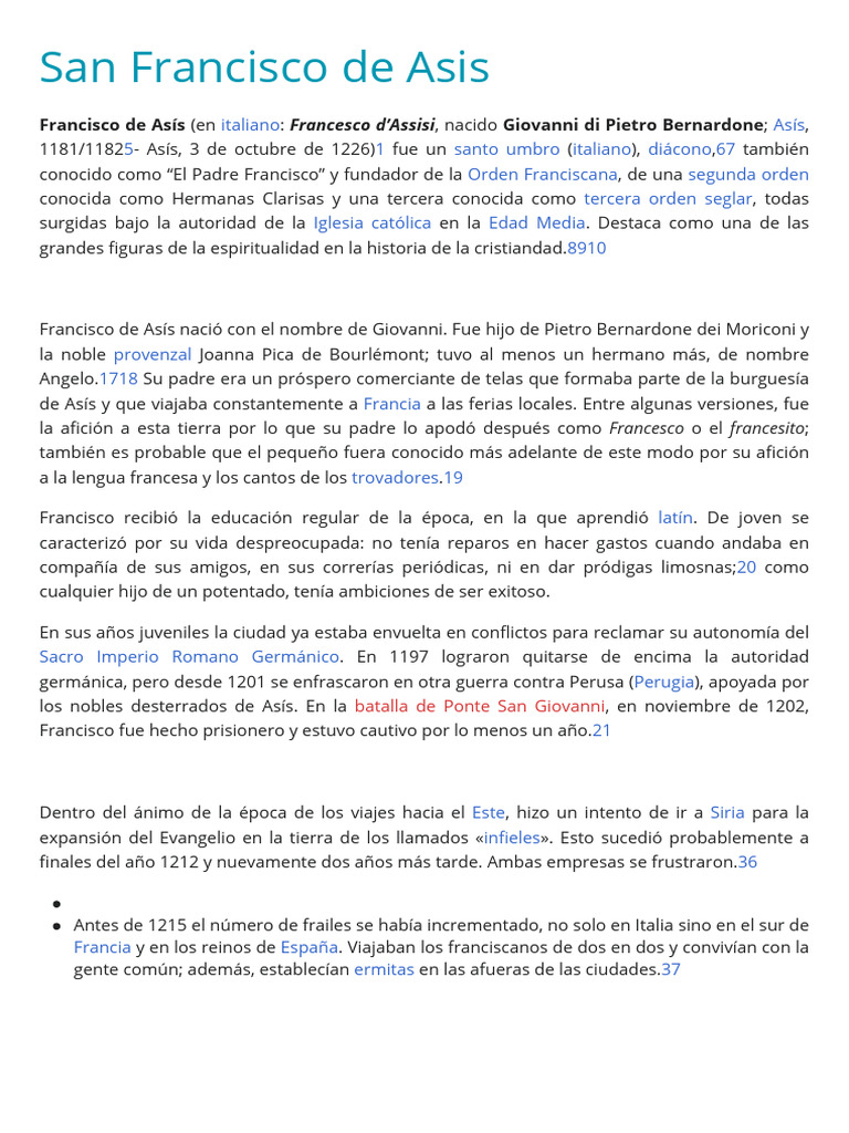San Francisco de Asis | PDF