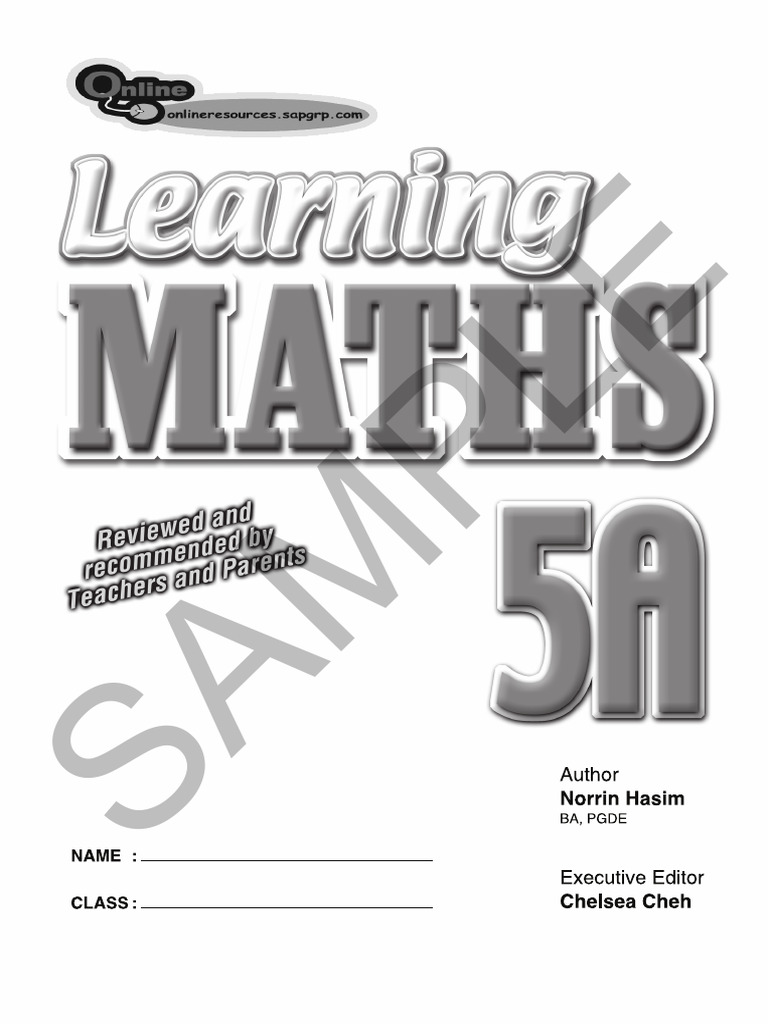 SAMPLE Learning Maths 5A | PDF