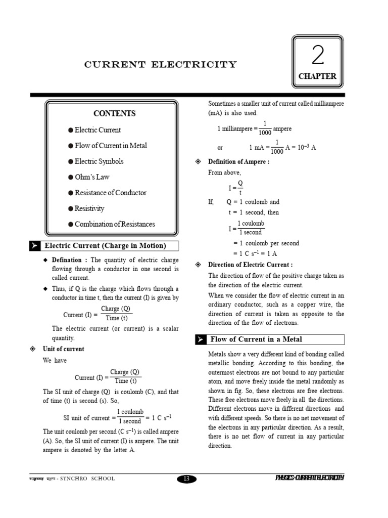 Current Eletricity CP | PDF