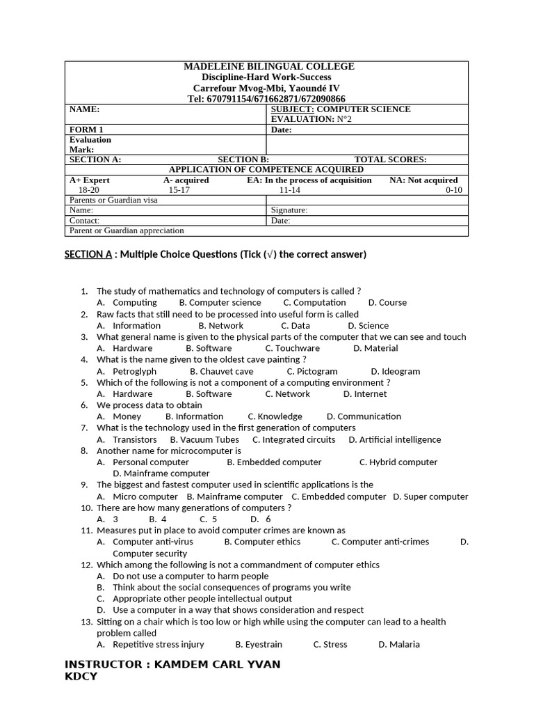 F1 CSC 2nd Seq 2023:2024 | PDF