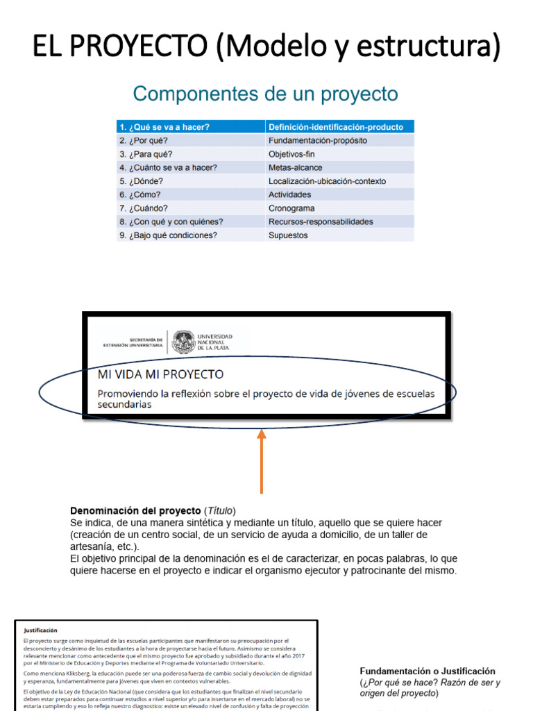 EL PROYECTO (Modelo y Estructura) | PDF