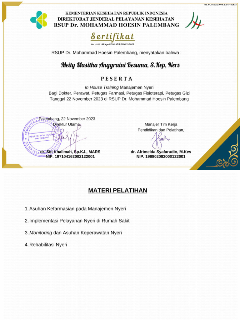 Meity Masitha Anggraini Kesuma, S.kep, Ners 2 | PDF