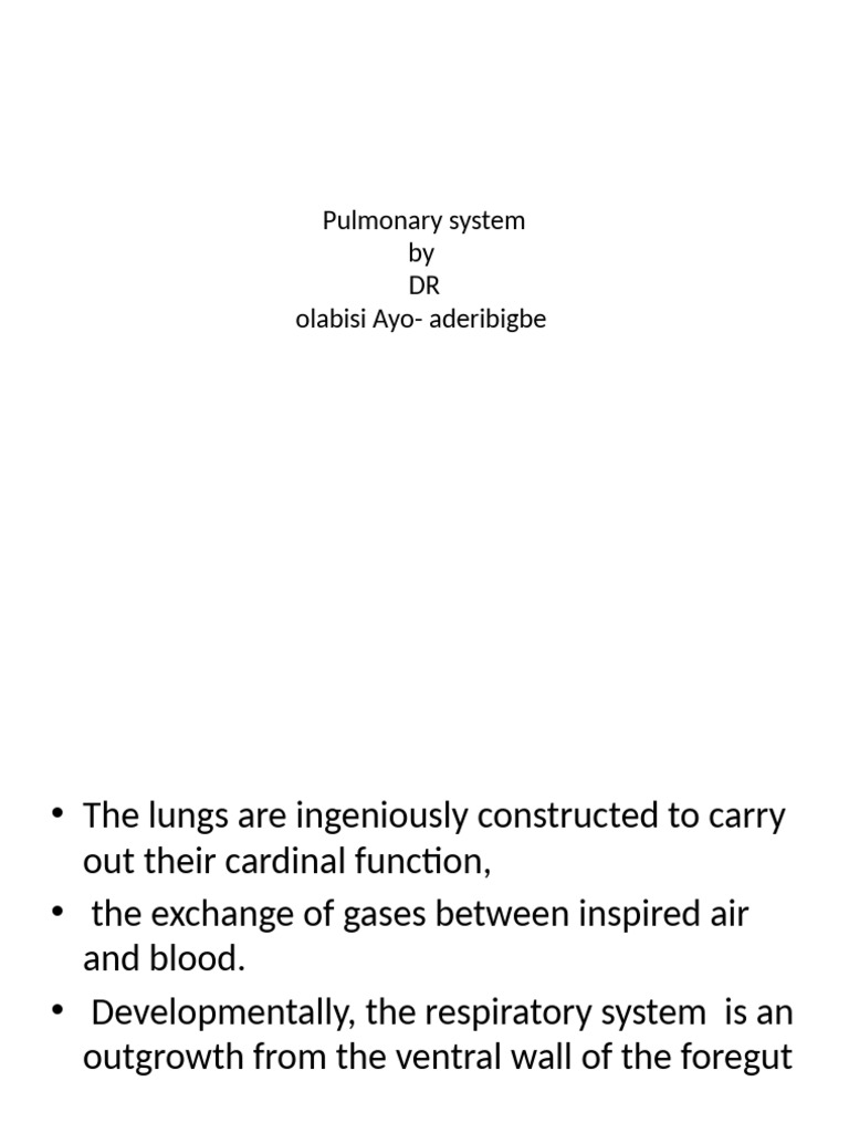 Pathology of Pulmonary System | PDF