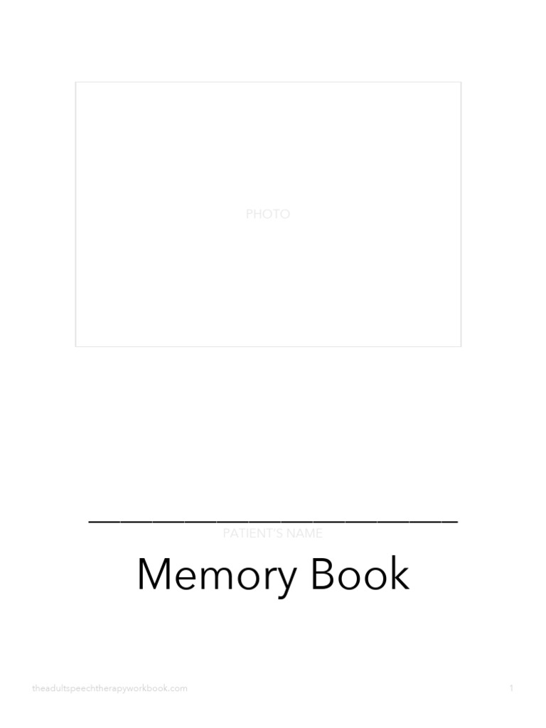 Memory_Book_Template_The_Adult_Speech_Therapy_Workbook | PDF