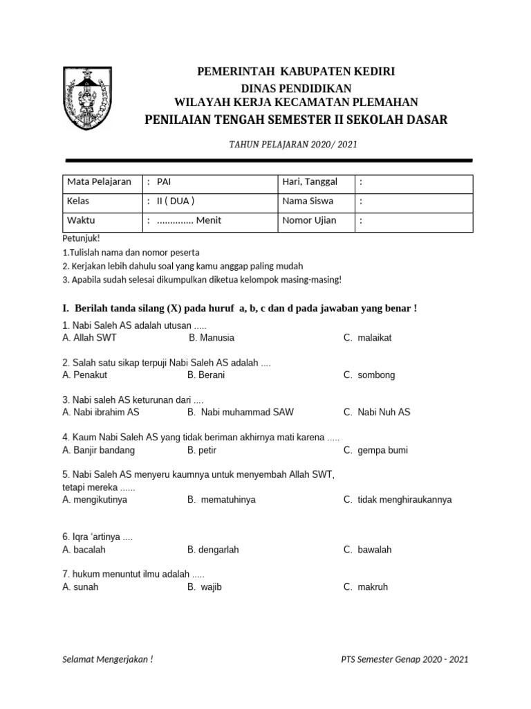 Contoh Soal Pts | PDF