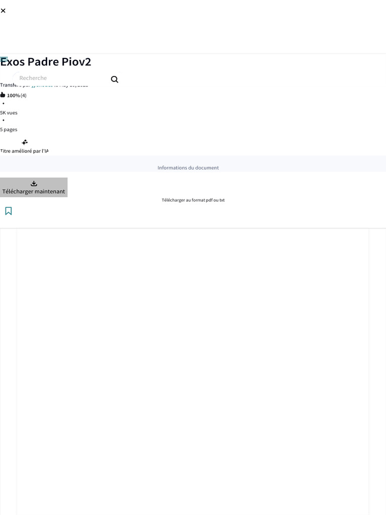 Exos Padre Piov2 PDF Prière Péché | PDF