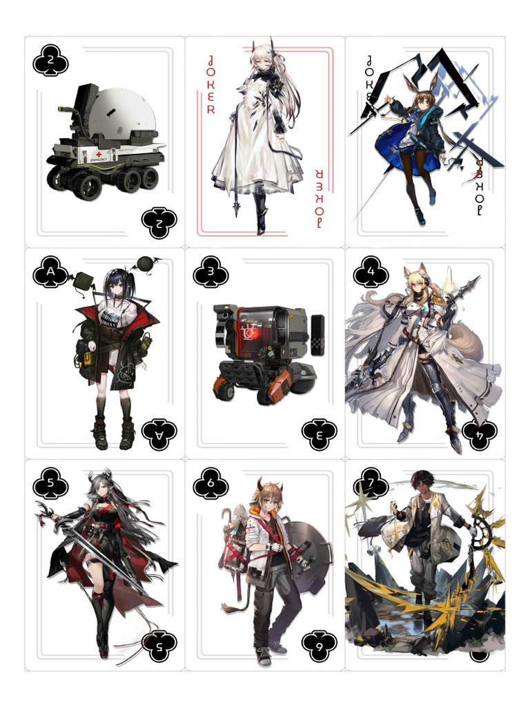 Playing Cards Modern A4 Arknights | PDF