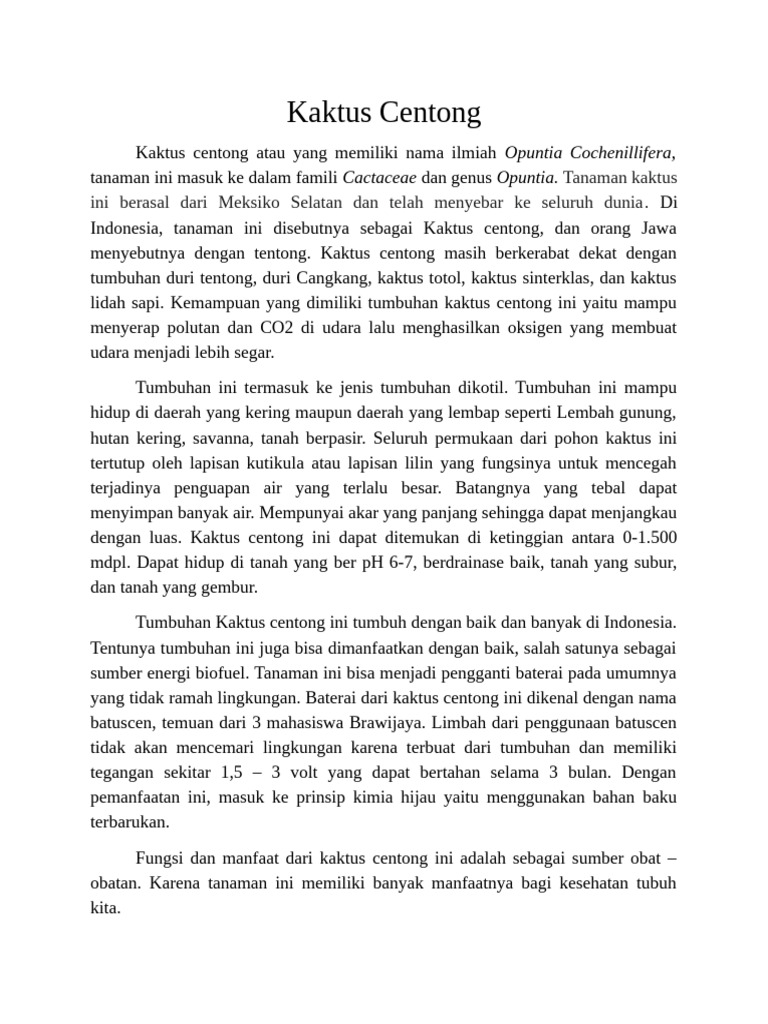 Kaktus Centong | PDF