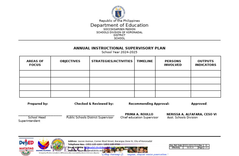 Isp Template Kor | PDF