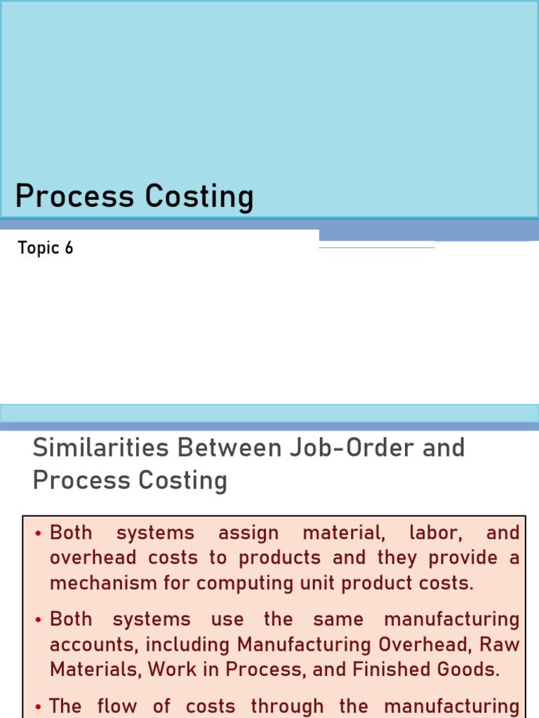 Topic 6 Process Costing | PDF