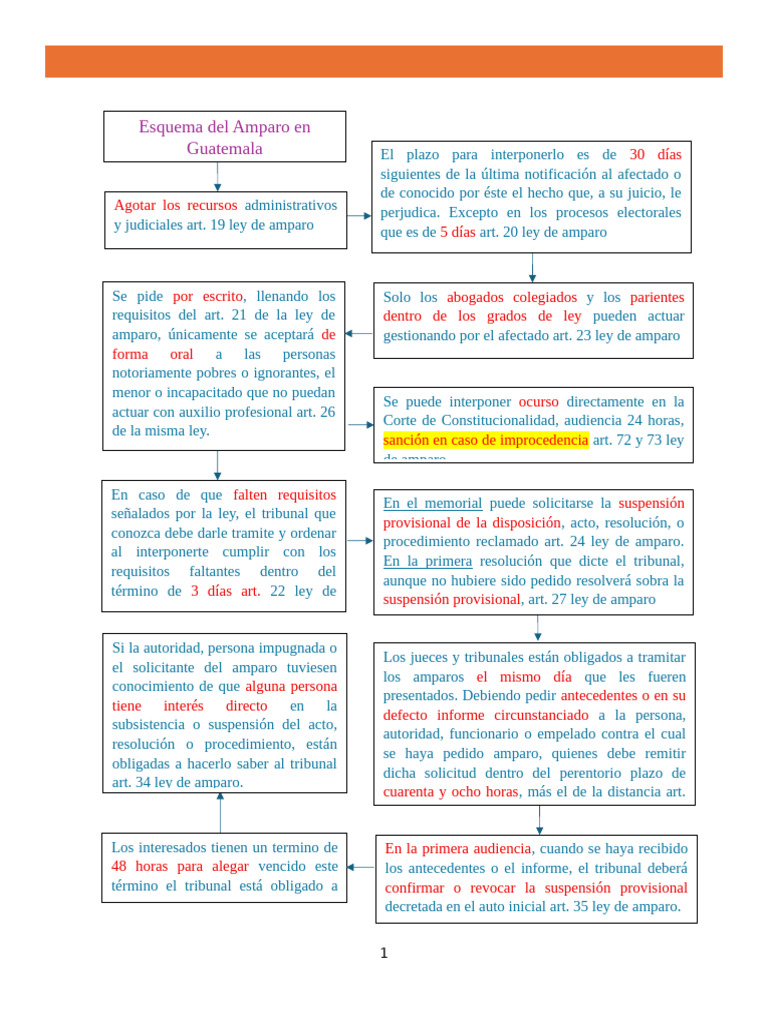 Esquema de La Ley de Amparo | PDF