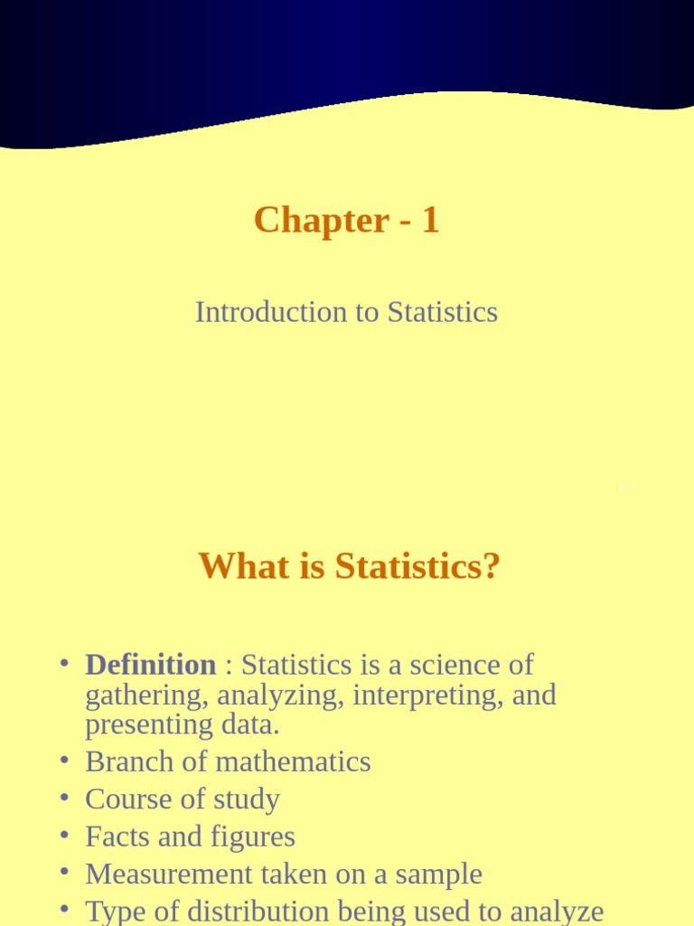 Introduction To Statistics | PDF | Level Of Measurement | Statistics
