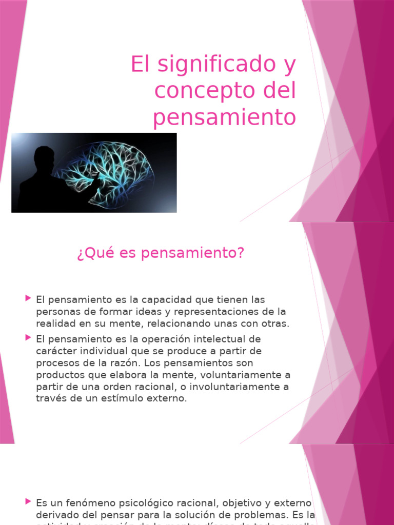 El Significado y Concepto Del Pensamiento | PDF