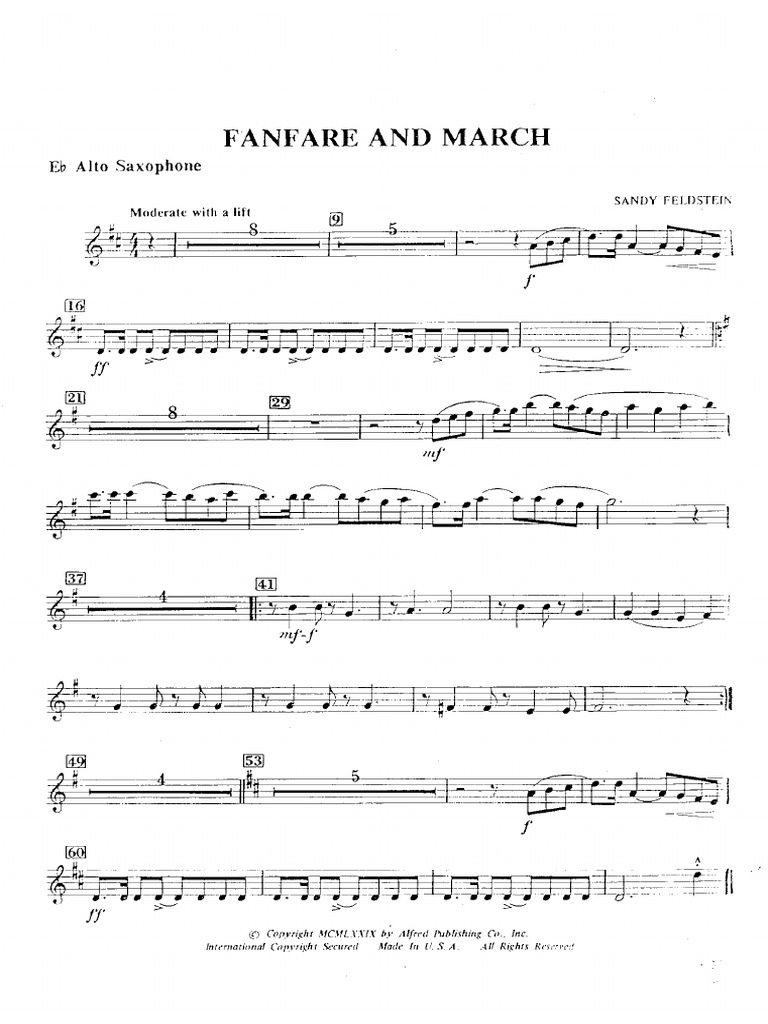 Fanfare and March-Para Banda Joven-Sandy Feldstein | PDF