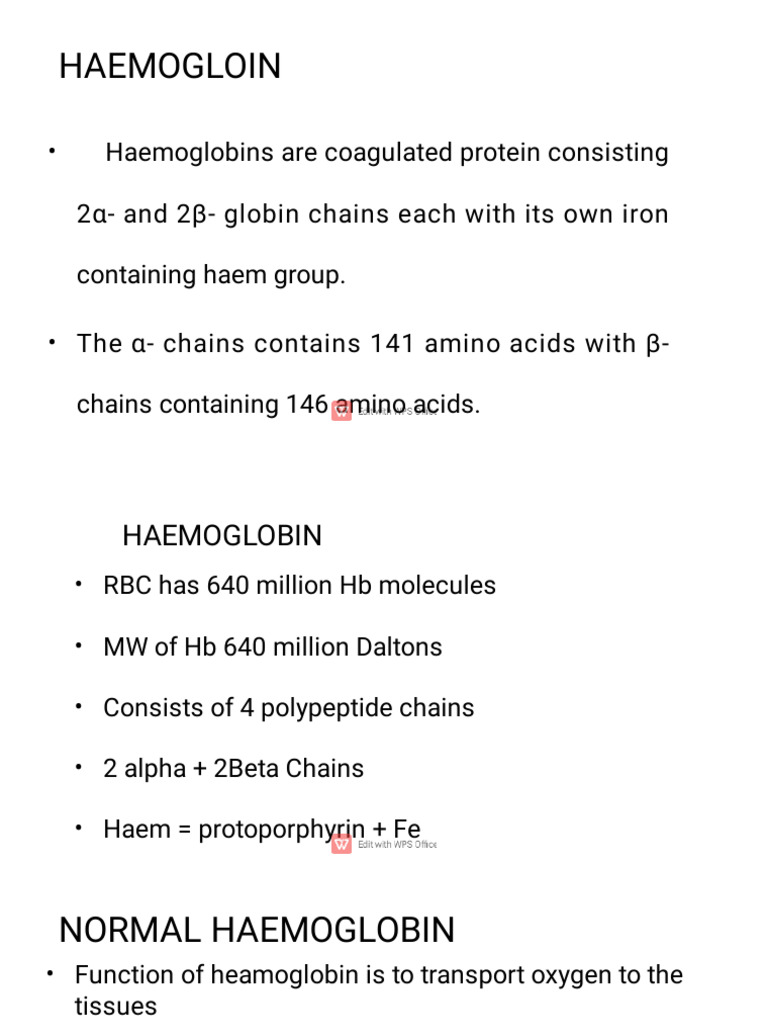 HAEMOGLOBIN | PDF