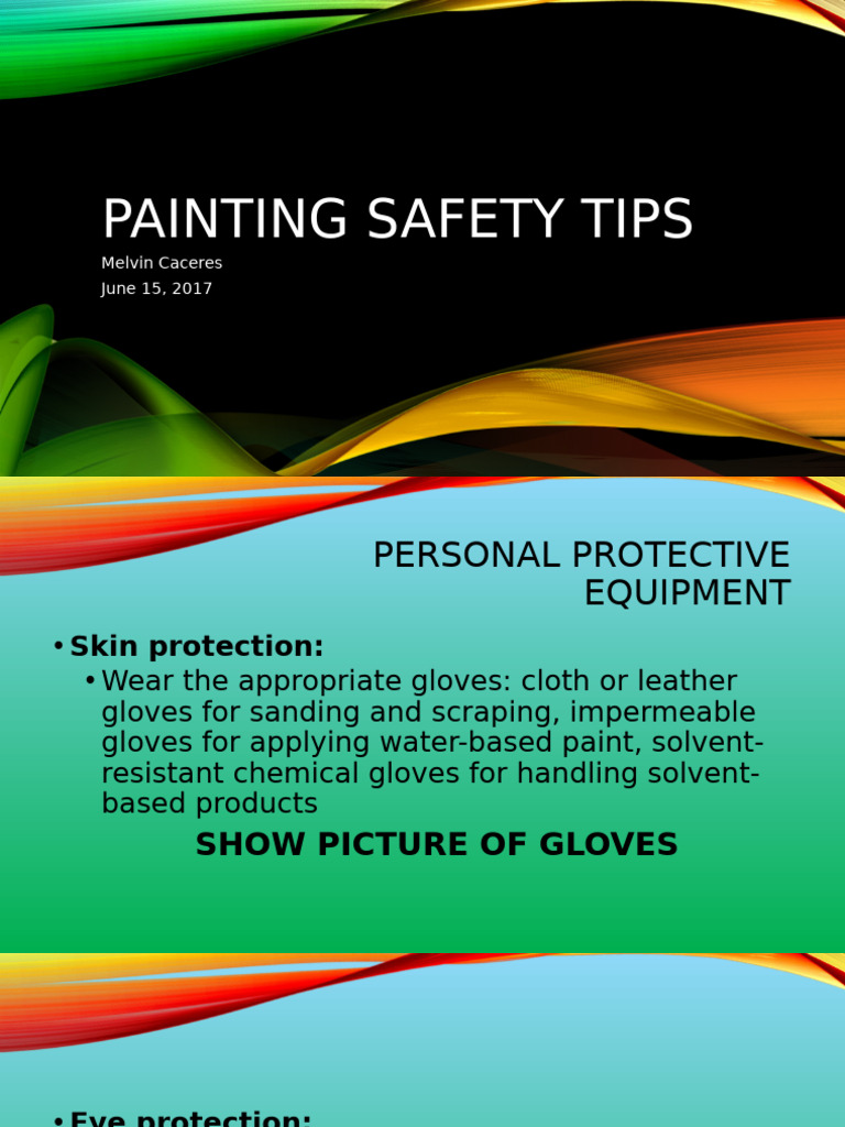 Safety Tips For Painting 061517 | PDF | Glove | Paint