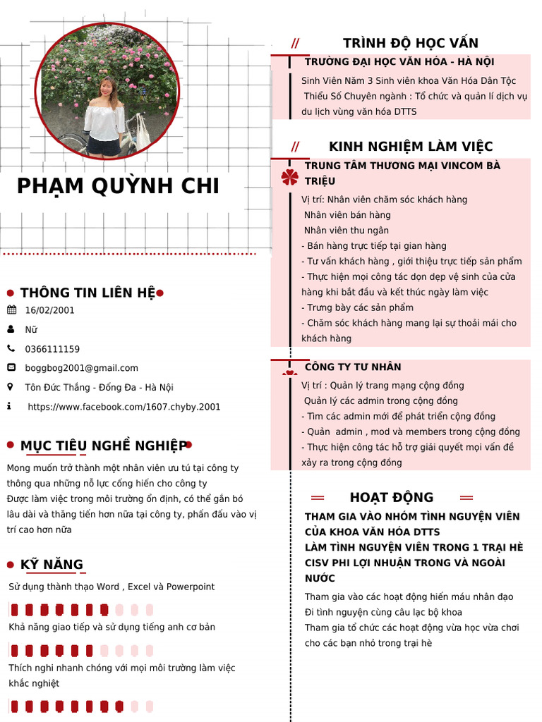 CV Quỳnh Chy | PDF