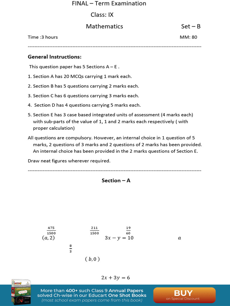 Cambridge Foundation School Paper 66 Maths | PDF