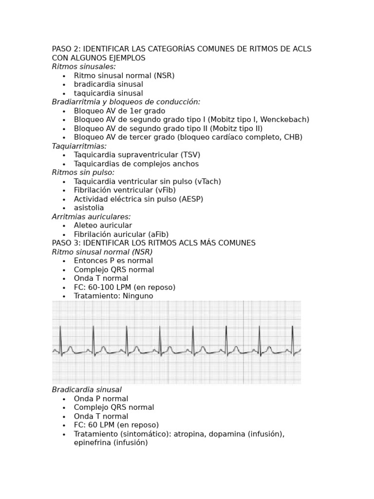 Tipos de Ritmos Cardiacos | PDF